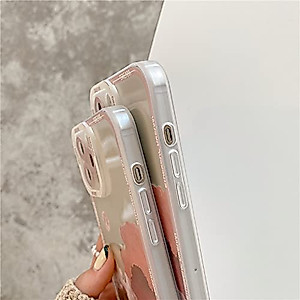 Tuokiou Upgrade Cloud Cute Phone Case for iPhone 13 Pro Max 5G Slim Fit Aesthetic Case Protective Soft TPU Shockproof Moon Case with Lens Protector for Apple iPhone 13 Pro Max 6.7 inch (Pink)