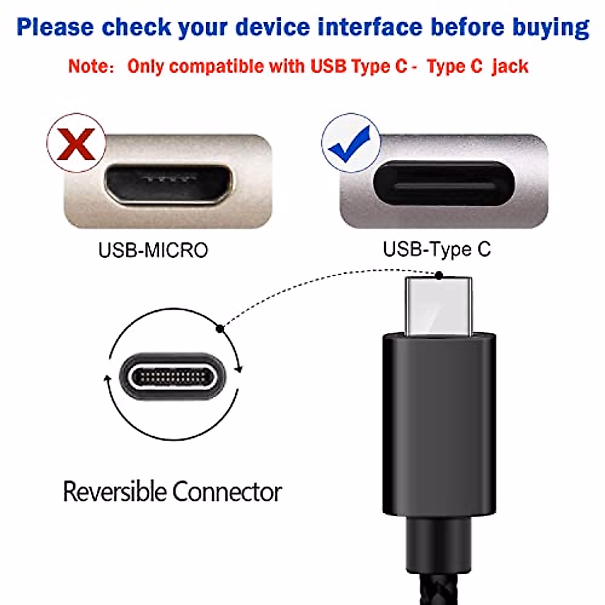 5FT USB C Adapter Charger Cord Cable Compatible for Bose Noise Cancelling Headphones 700, SleepBuds II 2, QuietComfort, QuietComfort 45, SoundLink Flex, Sport Earbuds Power Bluetooth Charging Cable