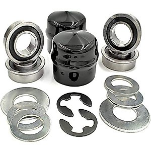 (4 Pack) HD Switch Front Wheel Bearing Bushing to Bearing Conversion Kit for Husqvarna, AYP, Poulan, Jonsered, Craftsman, Replaces 532124959, 124959