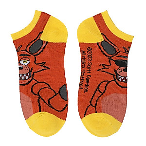 Bioworld Five Nights At Freddy's Menacing Characters Adult 5-Pair Ankle Socks