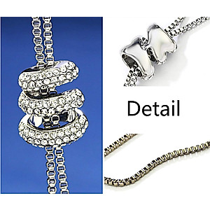 Cathercing Spiral Pearl Pendant Long Necklace for Women Sweater Chain Statement Necklace Choker Adjustable Elegant Jewelry Crystal Accessories Dressy Collocation Winter Evening Party Wedding