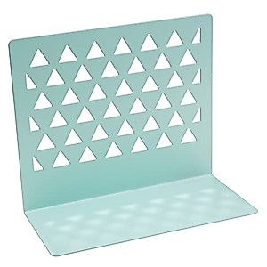 SZYAWsd File Sorters 1pcs Metal Hollow Book Stand Library Bookends Supports School Supplies for Magazine Books Desk Holder Office Desktop Accessories (Color : Mint Green)