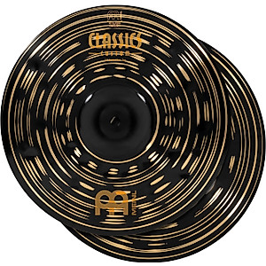 Meinl Cymbals Classics Custom Dark 13" Hihat Cymbals for Drum Set, Pair — Made in Germany — B12 Bronze, 2-Year Warranty (CC13DAH)