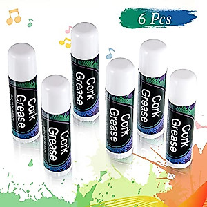 6 Pieces Cork Grease for Clarinet Flute Grease Lubricant Tube Clarinet Cleaning and Care Product Woodwind Instruments Accessory for Saxophone Clarinet Flute Supplies