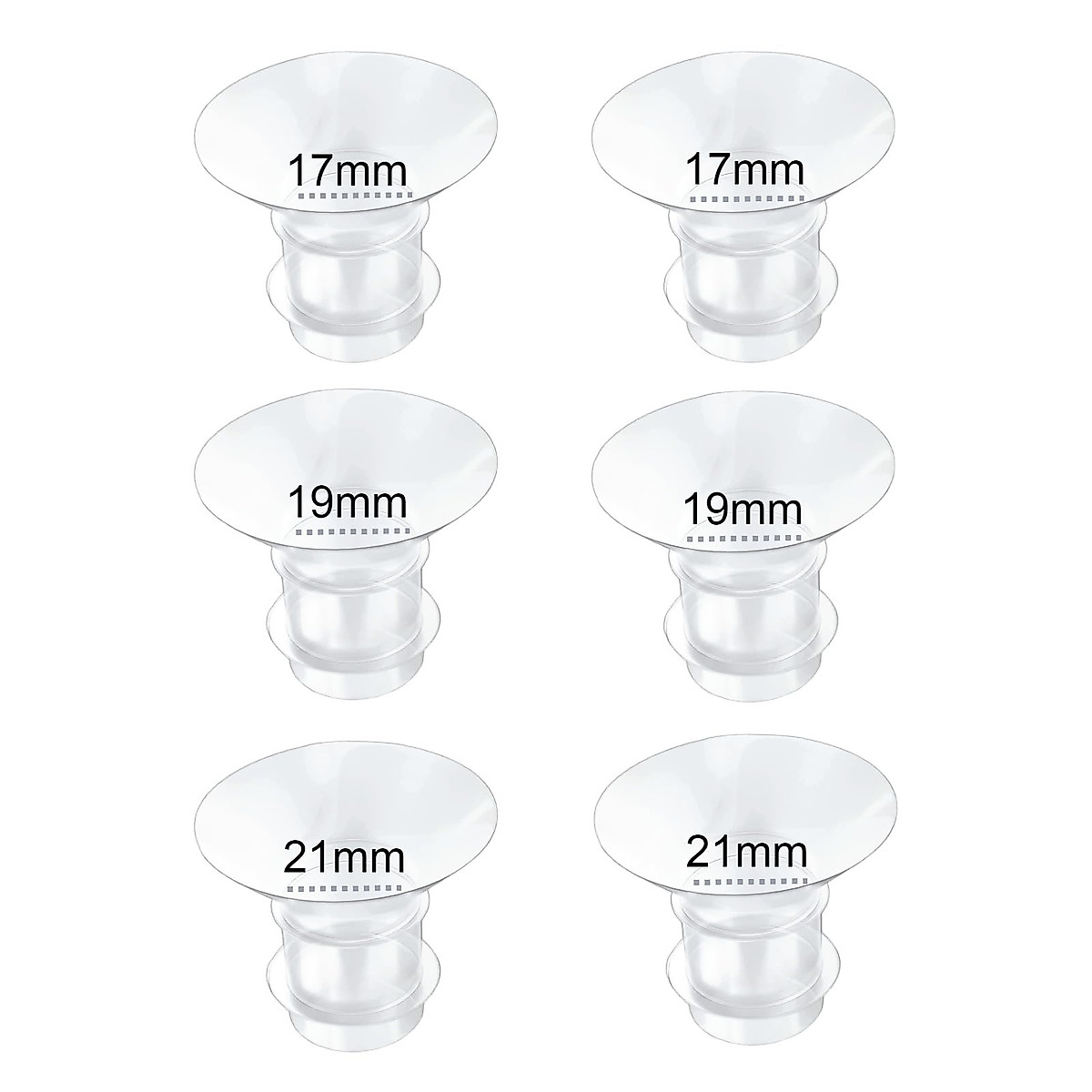 6pc Flange Inserts 17/19/21mm for Momcozy S9 Pro Hands Free Breast Pump,Compatible with S9/S10/S12 Wearable Breast Pump.Suitable for Medela,Spectra Shields/Flanges,Reduce 24mm to Correct Size,2pc/Each