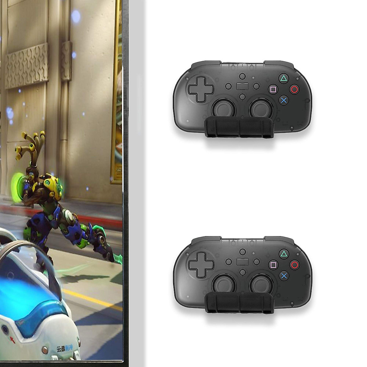 VIVO Universal Video Game Controller Wall Mount Holders, Compatible with PlayStation, Xbox, NVIDIA, Nintendo Switch Controllers, and More, 2-Pack, Black, MOUNT-GM01C