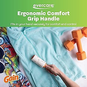 Evercare Gain Scented All-Purpose Lint Roller Value Pack with 2 Lint Rollers and 3 Refill Rolls, 60 Sheets Each Multicolor
