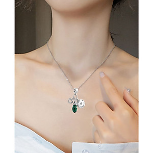 TGLS Sparkling Blue March Birthstone Heart Love Birthday Charm Compatible With Pandora Bracelets and Necklaces