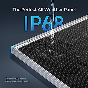 Renogy Bifacial 220 Watt 12 Volt Solar Panel Monocrystalline Rigid High-Efficiency PV Module Power Charger for RV Marine Rooftop Farm Battery and Other Off-Grid Applications