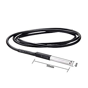 Eiechip® 5PCS Waterproof Temperature Probe Thermometer DS18B20 1M with Heat Resistance Thermal Cable