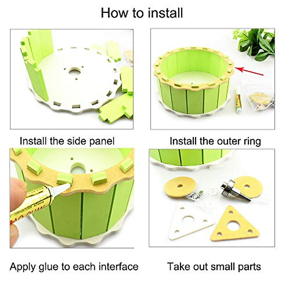 Hamster Exercise Wheel,Hamster Running Wheel Toy,Silent Plastic Runner for Rat Gerbil Hedgehog Chinchilla Guinea Pig Mice - Easy Attach to Cage