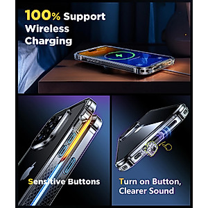 Humixx for iPhone 15 Pro Max Case Clear Waterproof Phone Case, Built-in Lens & Screen Protector, [Full-Body Shockproof] [IP68 Underwater] Dustproof Snowproof Protective Case, Clear