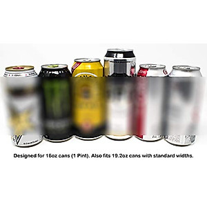 TahoeBay 16oz Can Sleeves (6-Pack) Neoprene Beer Coolies - Blank Tall Energy Drink Coolers - Compatible with 16 Ounce Cans (Multicolor)