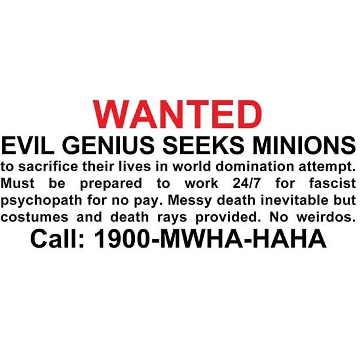 CafePress Evil Genius Seeks Minions Mug Ceramic Coffee Mug, Tea Cup 11 oz