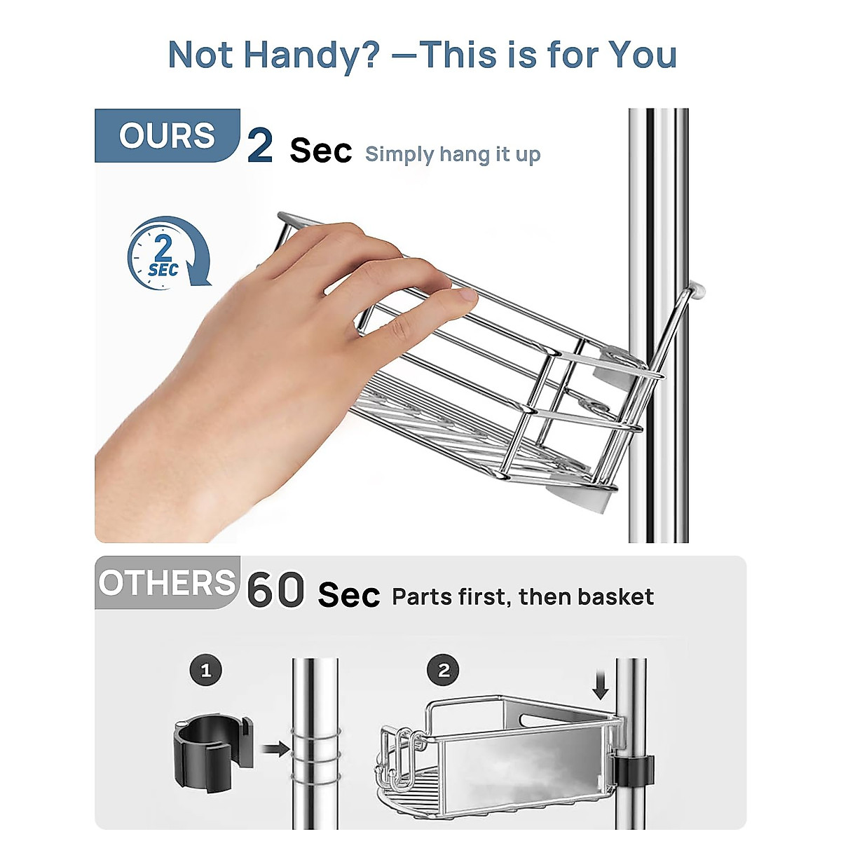 SEIRIONE Corner Shower Caddy Tension Pole, Adjustable Shower Organizer Corner with 4 Shelves, No Drilling Shower Shelf for Inside Shower, Shower Rack for Shower Storage,39.2 to 113 Inch Height, Silver