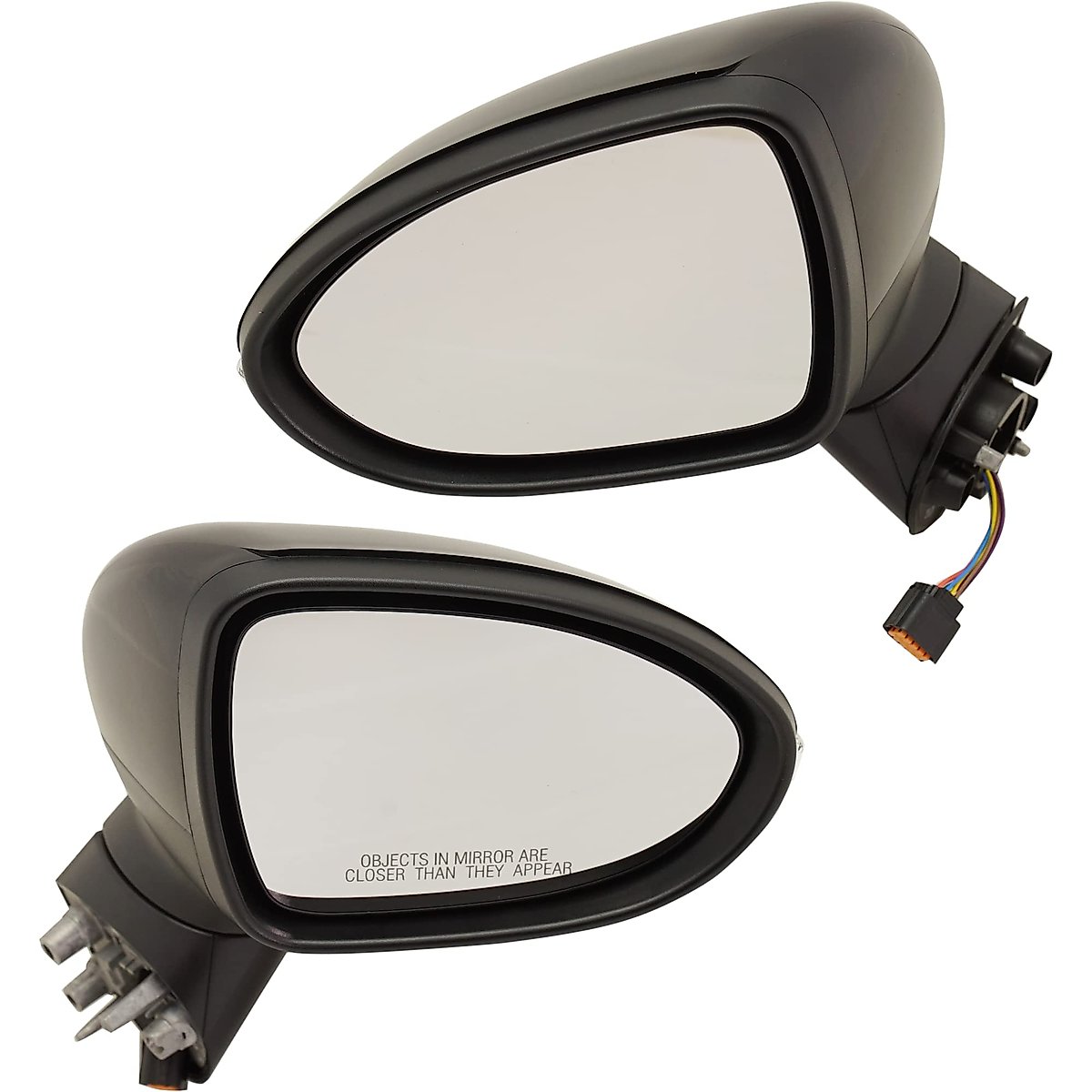 Kool Vue Driver & Passenger Side Power Heated Mirrors for Kia Rio 2012-2017 Power Fold With Signal Light & Memory Paintable Hatchback & Sedan