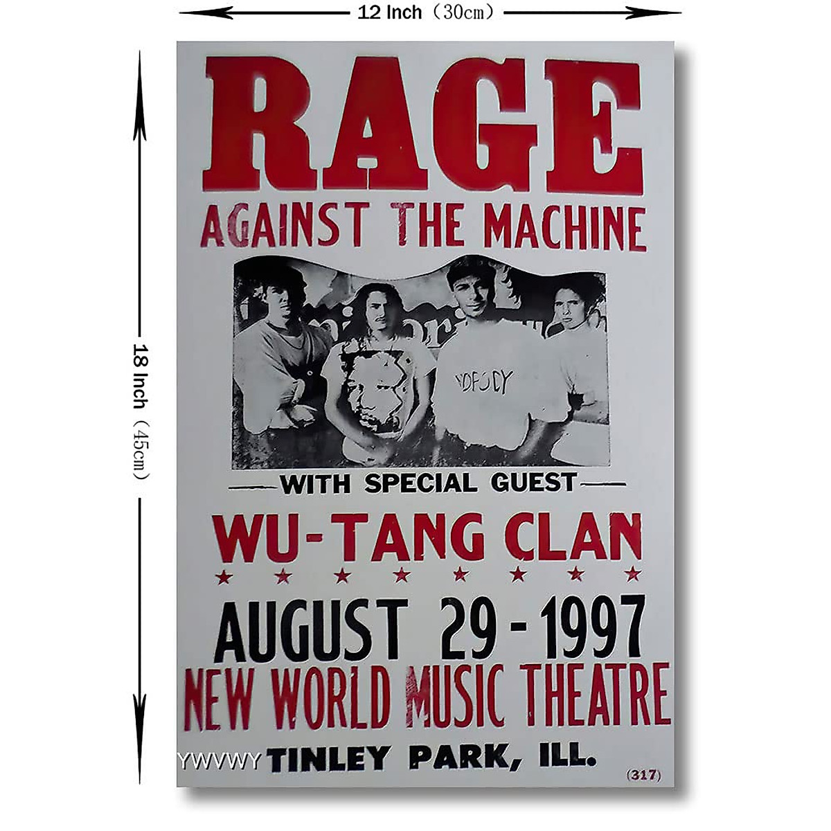 YWVWY The Machine Poster with Special Guest Music Art Wall Canvas Picture Print Modern Family Bedroom Decor Posters 12x18inch(30x45cm)