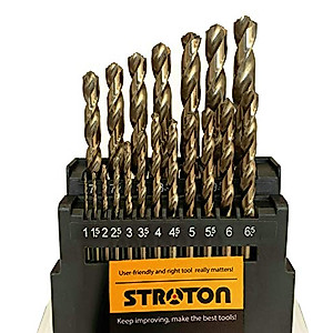 Metric M42 8% Cobalt Twist Drill Bits Set for Stainless Steel and Hard Metal (1mm-10mm/19pcs)