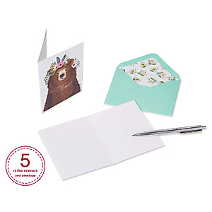 Papyrus Blank Cards with Envelopes, Woodland Animals (20-Count)
