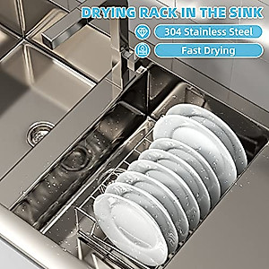 Joy Aid Plate Organizer for Cabinet, Dinner Plate Holder, Cutting Board and Lid Organizer, 8 Slots, 304 Stainless Steel