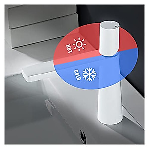 KJBIKBZPK Black Brass Bathroom Basin Sink Faucets Single Hole Handle Hot and Cold Water 360 Degree Rotation Deck Mounted for Bath Kitchen (Color : Br Short)