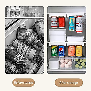 Hanging Soda Can Organizer for Refrigerator, Adjustable Fridge Drink Organizer Suspended Soda Organizer for Refrigerator Canned Food Beer Drink Cans Storage Rack, Hold Up to 8 Cans