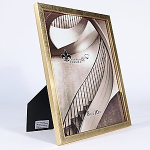 Lawrence Frames 708080 Galvanized Expressions 8x10 Chloe Contemporary Gold Picture Frame