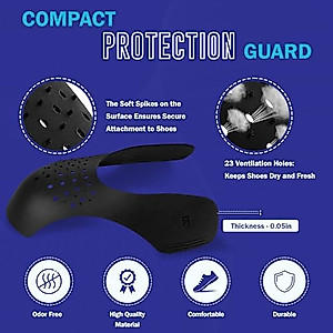 2 Pairs Crease Protectors for Air Force 1 Shoes, Jordan 1, Dunk Low – Sneaker Crease Guard, Anti Crease for Men (US Size 8-12, Black + White)