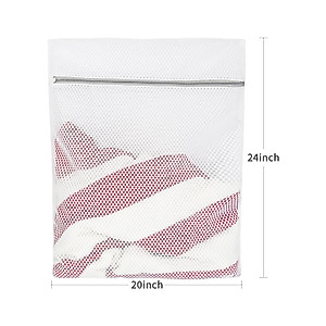 Lingerie Bags for Washing Delicates, Mesh Laundry Bags for Washing Machine. 2Pcs(20" x 24").