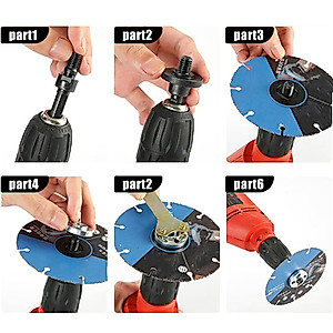 Electric Drill Angle Grinder Connecting Rod Set,Multifunctional Adjustable Rotary Driver Cutter Shaft Accessories Drill Angle Grinder Adapter,Adjustable Rotary Driver Cutter Shaft Accessories (2set)