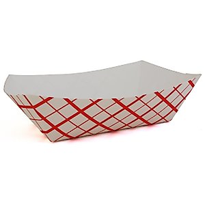 Southern Champion Tray 0433 #1000 Southland Paperboard Red Check Food Tray, 10 lb Capacity (Case of 250)