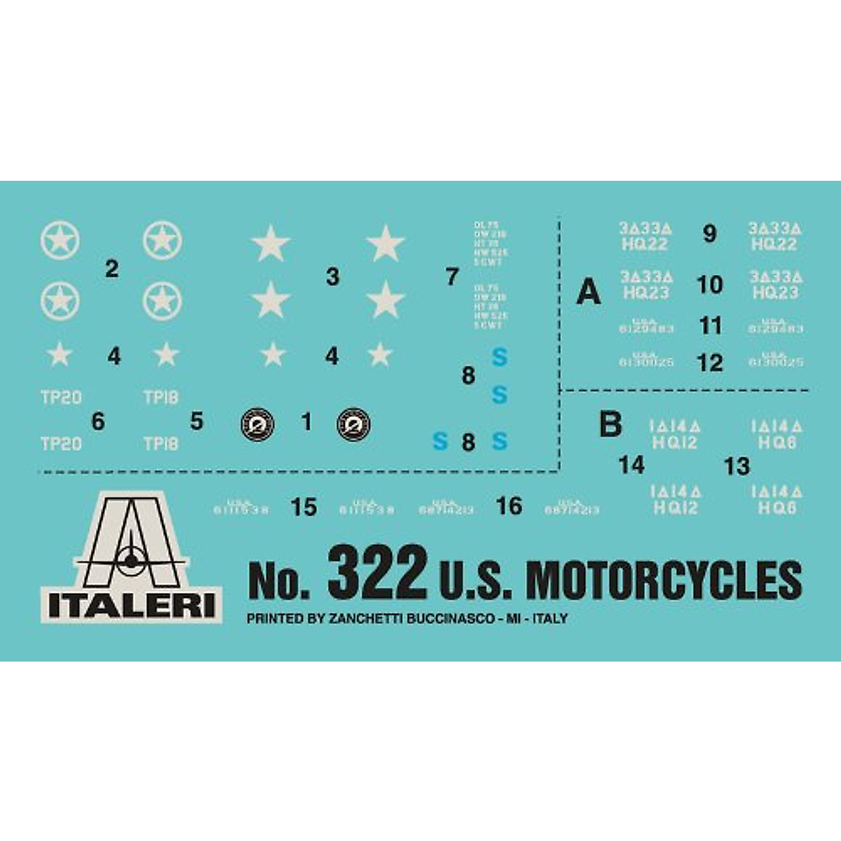 Italeri 1: 35 U.S. Motorcycles WWII 0322S