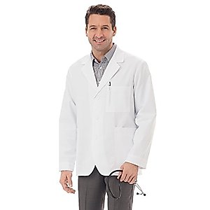 Meta 6119 Unisex 30" Lab Coat, White, M