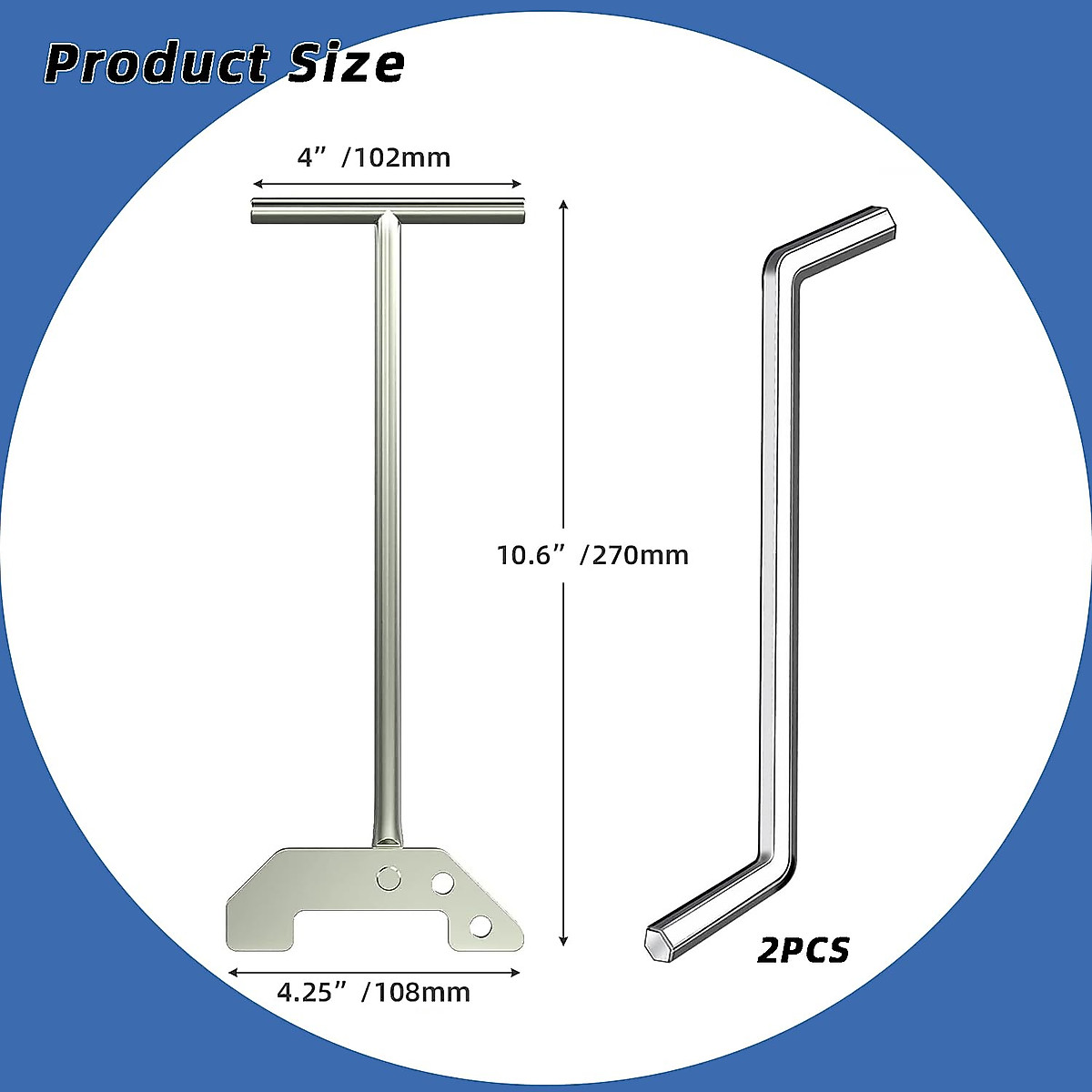 woiron Garbage Disposer Unjamming Wrench with 2 PCS Garbage Disposal Allen Wrench Tool,Garbage Disposal Wrench Tool,for Remove Clogging Above The Sink