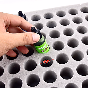 Alcohol Ink Storage Organizer Carrying Case, Holds 77pcs 0.35oz, 0.5oz Bottles of Alcohol Ink Set/ for Stickles Glitter Glue/ for Glossy Accents/ for Reinkers, Paint Travel Box Container (Case Only)