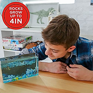 Discovery Kids Crystal Aquarium, Includes Growing Magic Rocks, Aquarium & Bonus Poster, DIY Crystal Growing Kit, Rock Science Kit, Cool STEM Gift, Science Kit for Girls and Boys Ages 12+ 4 inches
