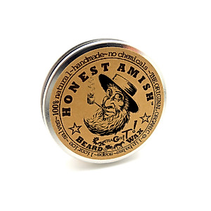 Honest Amish Extra Grit Beard Wax - Natural and Organic - Hair Paste and Hair Control Wax - 2 ounce