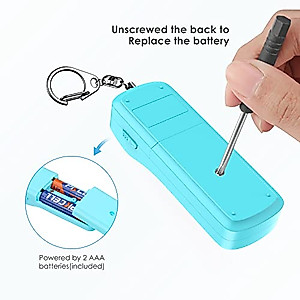 Safety Keychain Set for Women and Kids, 4 Pcs Safety Keychain Accessories, Safety Keychain Set for Girls with Safe Sound Personal Alarm, No Touch Door Opener, Whistle and Bottle Opener, Blue