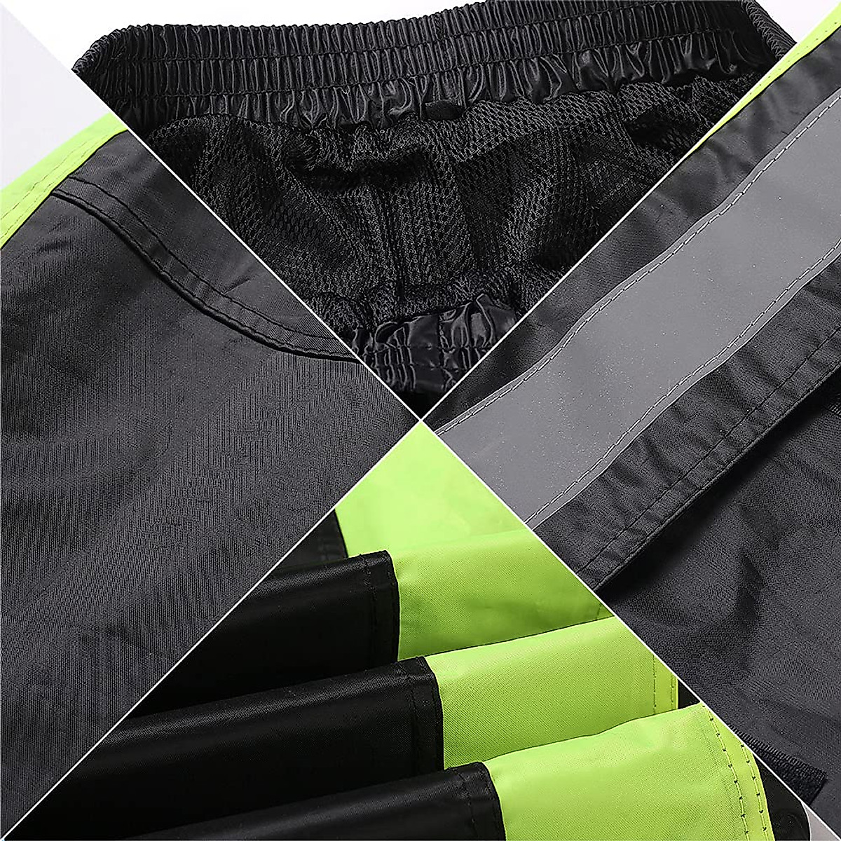 Scoyco® Motorcycle Rain Gear Jacket Coat with Pants for Man Waterproof Comfortable fit Cycling Bike (Green, L)