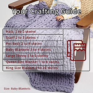 Chunky Yarn for Arm Knitting Blanket Ivory Chunky Chenille Yarn Ivory