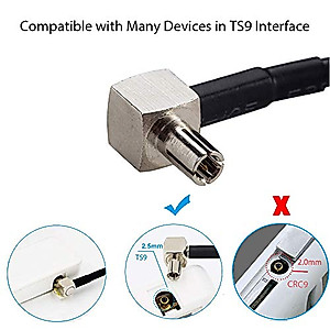 TS9 Antenna 7DBi 4G LTE CPRS GSM 3G 2.4G WCDMA Omni Directional Antenna with Magnetic Stand Base 10ft Extension Cable for WiFi Router Mobile Broadband Outdoor Signal Booster