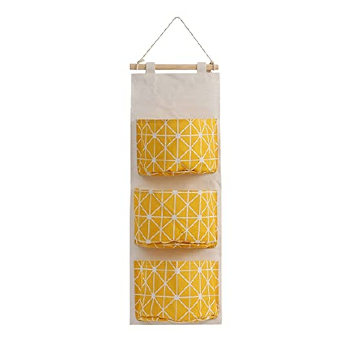 Muellery Hanging Storages on Wall Mounted Organizer Over the Door Pockets Storages Yellow TPAF117674