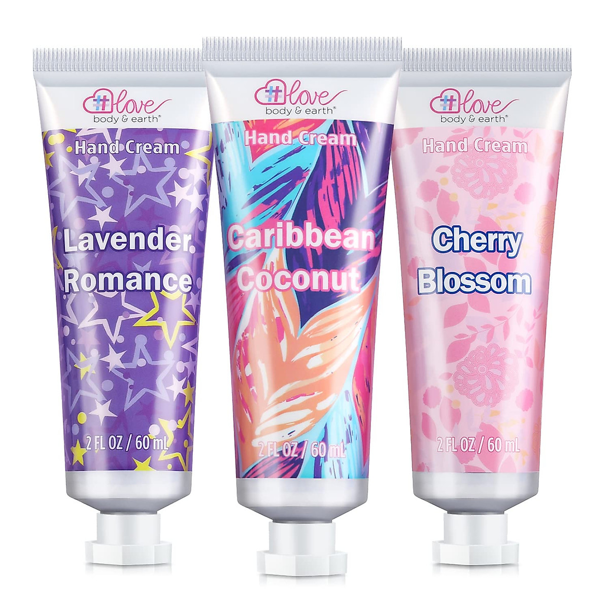 BODY & EARTH Hand Cream Gift Set,Natural Plant Fragrance Hand Lotion with Argan Oil and Glycerin for Women, Travel Size Lotion for Dry Hands Gift Set,Gifts for Women