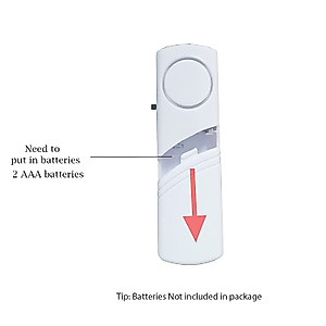 2 Pack Window Door Alarm, Door Sensor Alarm for Kids Safety, Alarm System for Home Security with No Batteries for Pool, Garage, Apartment, Dorm, RV and Office