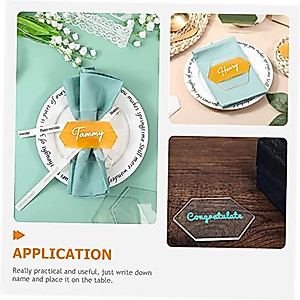 LALADEFIEE 20pcs Transparent Seat Card Wedding Decoration Wedding Place Cards Coffee Bar Sign Coffee Signs for Coffee Bar Table Numbers for Wedding Reception Wedding Sign Blank Cards Acrylic