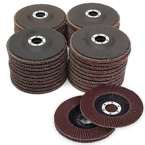 Nisorpa 25 Pack 4.5in Flap Sanding Discs 40 Grits Aluminum Oxide Abrasive Grinding Wheels Bulk Premium Stainless Steel Grinder Disc for Metal Wood Polishing