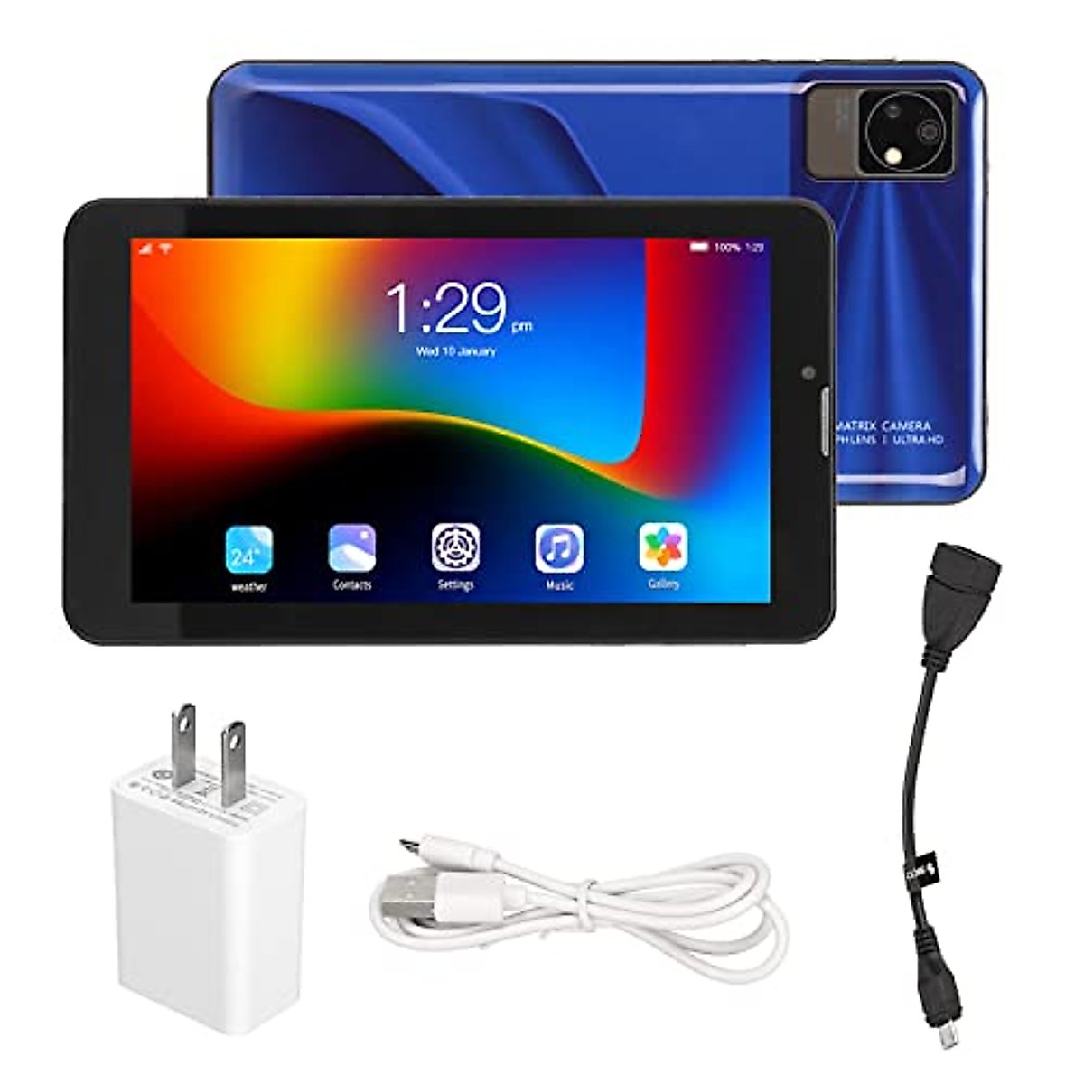 YOKAM Octa Core Tablet, 8MP Camera 7 Tablet 3 Card Slots 7 IPS 100240V for Desktop US Plug