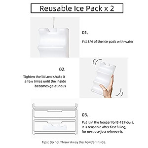 SEEDNUR Breastmilk Cooler Bag With Ice Pack Insulated Bottle Bag Diaper Bag Tote Breast Pump Bag Backpack Portable Thermal Insulated Lunch Box for Women Men Large Capacity Handbag（Klein Blue）