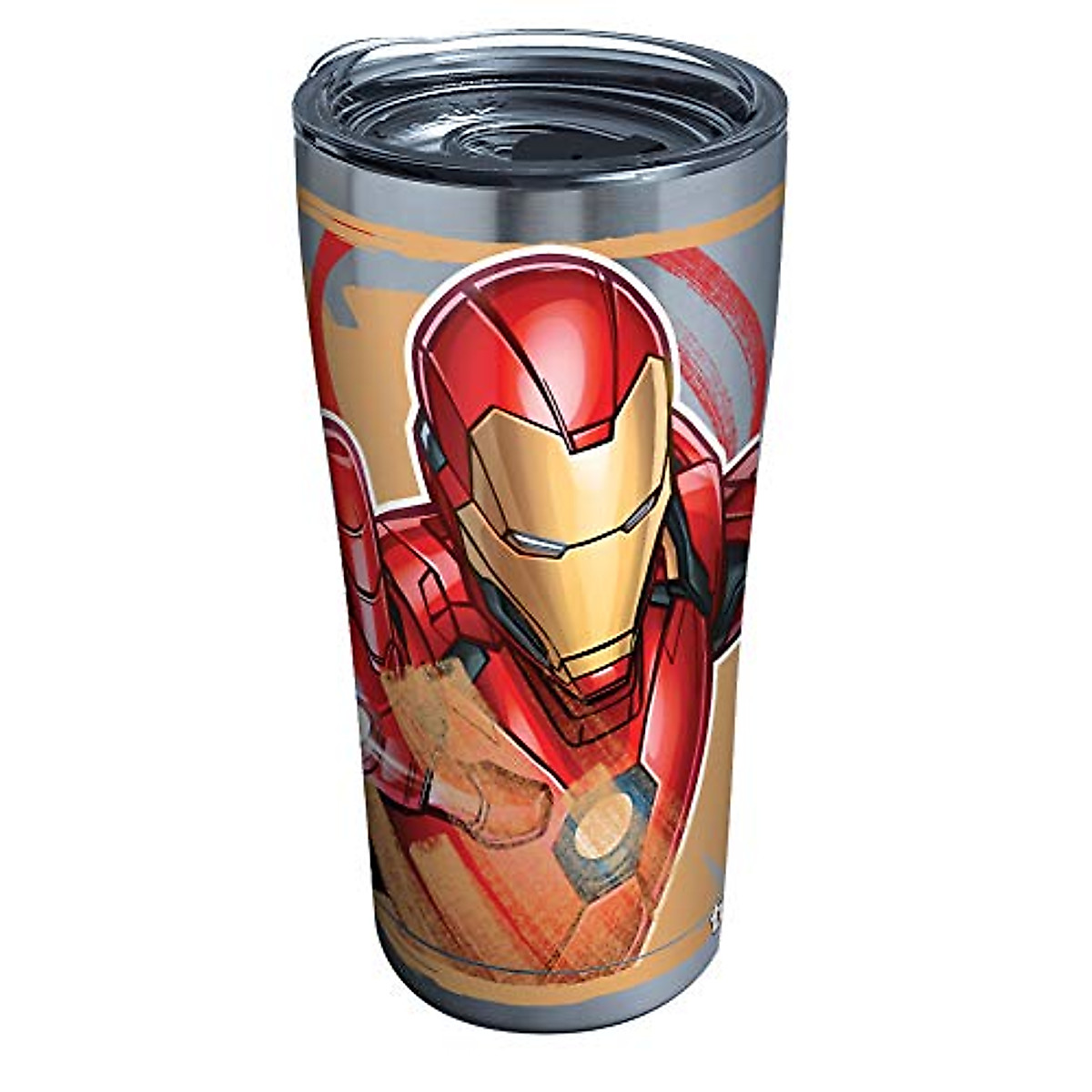 Tervis Marvel - Iron Man Triple Walled Insulated Tumbler Cup Keeps Drinks Cold & Hot, 20oz - Stainless Steel, Iconic