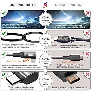 Link Cable 10ft Compatible for Oculus Quest 2,VR Headset Cable, High Speed Data Transfer & Fast Charging USB C 3.2 Gen1 Cord for VR Headset Game Accessories Black